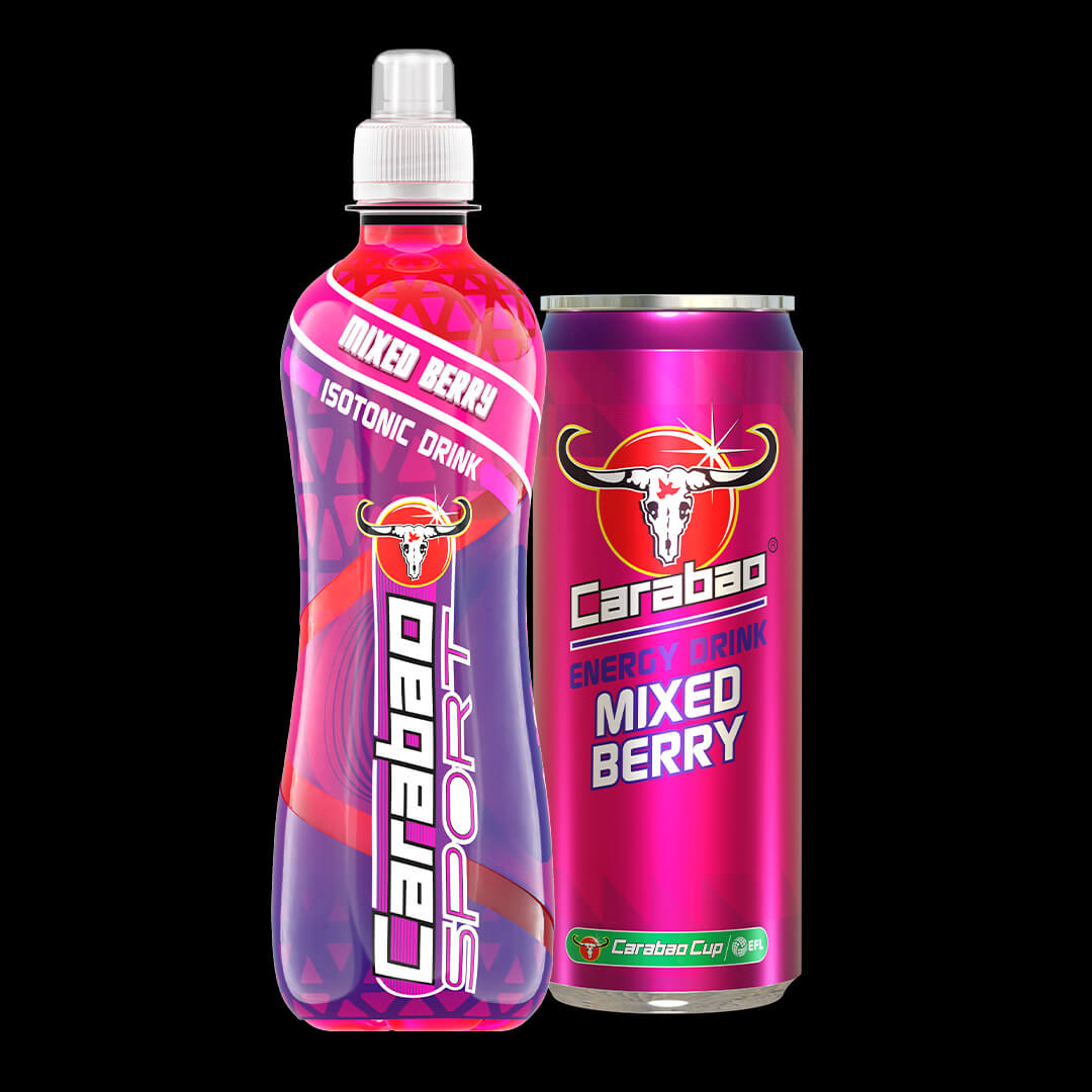 Carabao Sport & Energy Drink Mixed Berry Combo Pack - 24 Drinks | Free ...