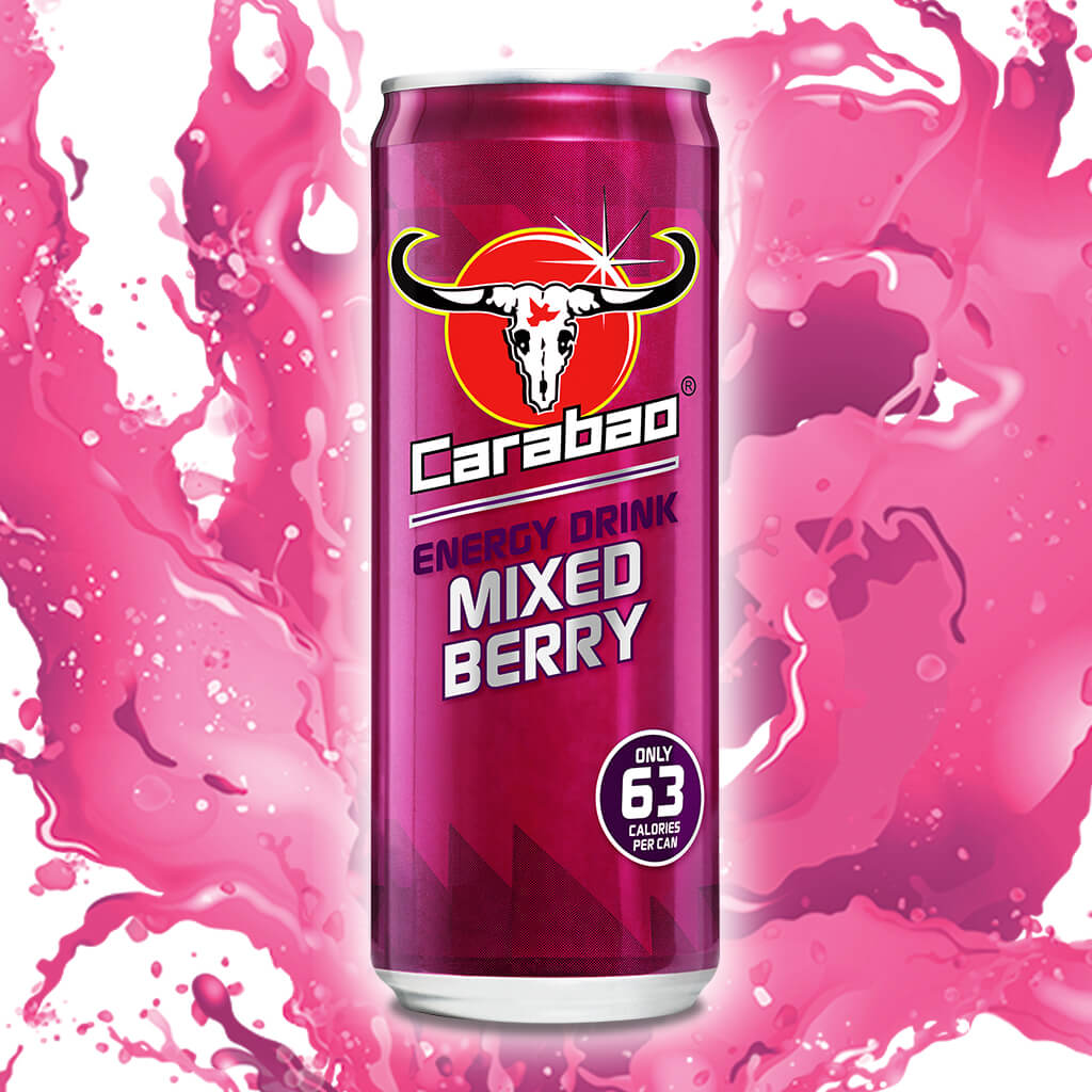 Carabao Energy Drink Mixed Berry - 330ml Cans | Free UK Delivery